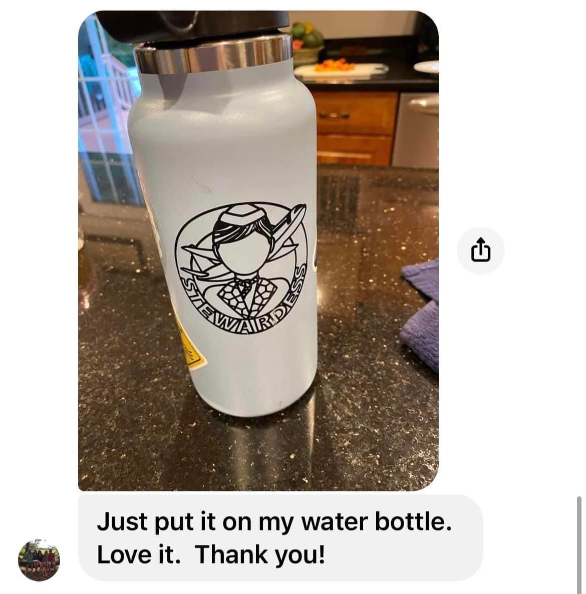 Flight Attendant Stewardess Vinyl Decal - Etsy