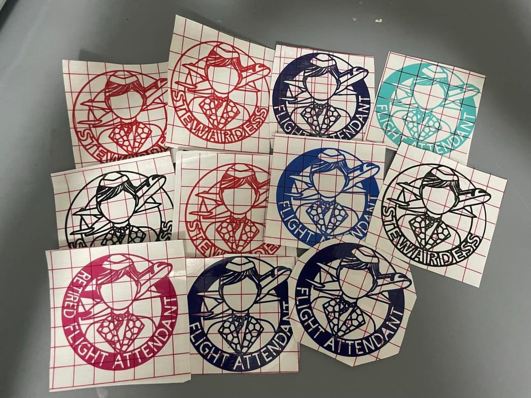 Flight Attendant | Stewardess | Vinyl Decal - Etsy