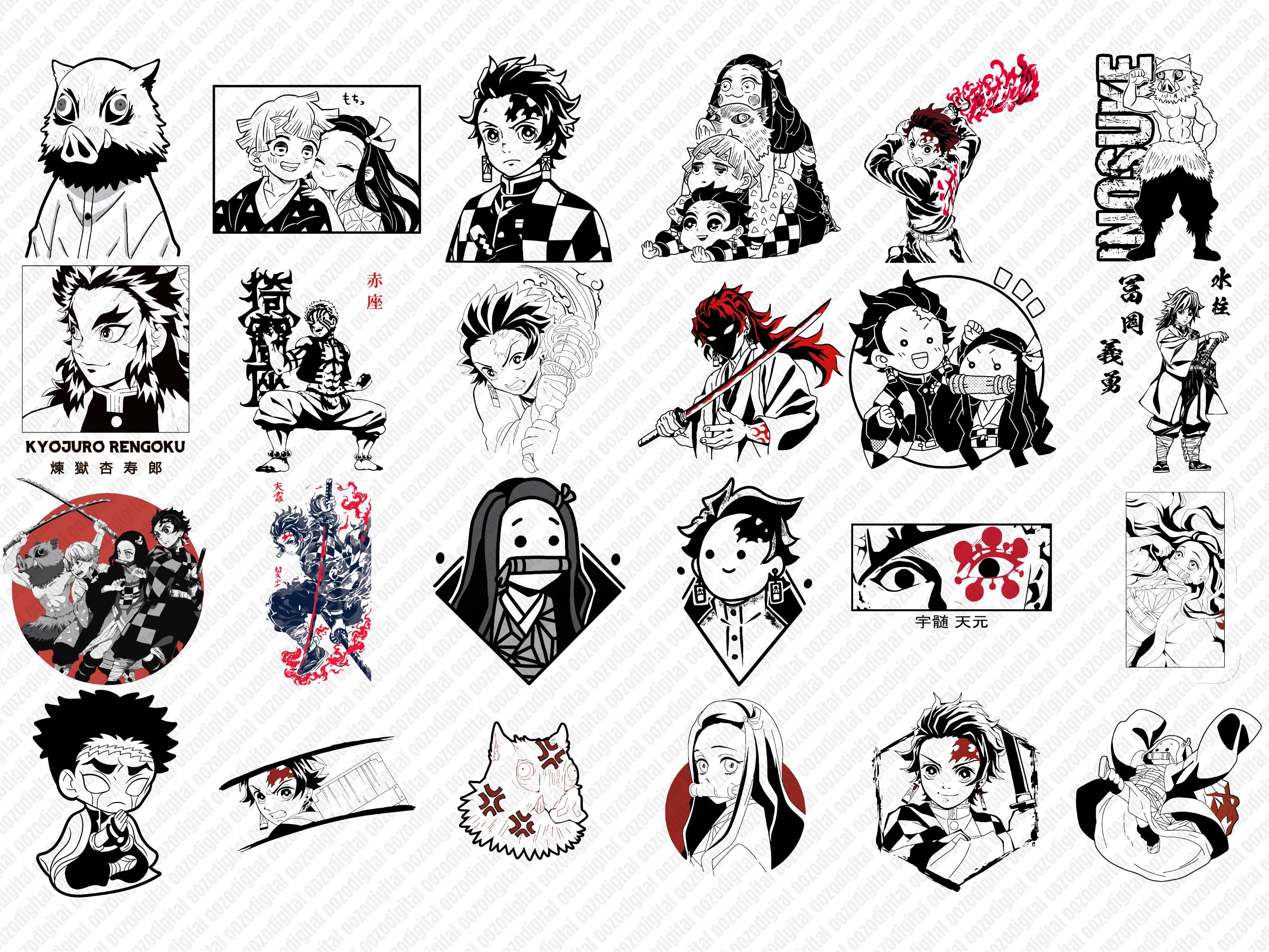 100 Demon Slayer Design Bundle (svg, Png, Dxf, Eps, Ai) | Anime Cut ...