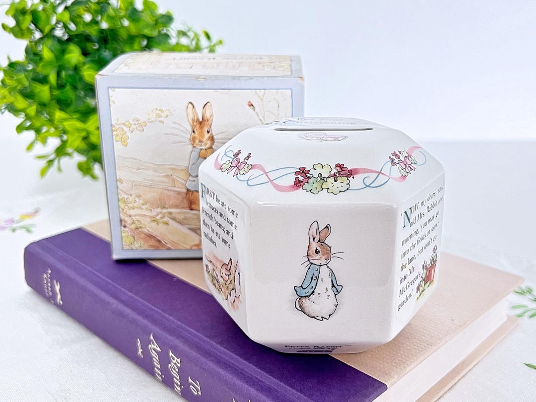 Vintage Peter Rabbit Money Box, Hexagonal, a Christening Gift in ...