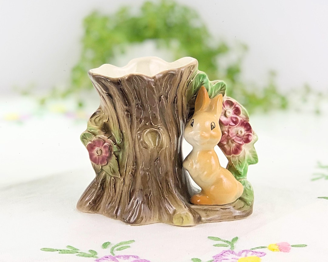 Vintage Hornsea Fauna Royal Mid Century (1960s) Posy Vase With Rabbit ...