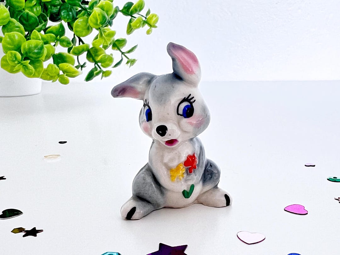 Wade Hat Box Set 2 Ornament From the 1950s - 1960s, Thumper the Rabbit ...