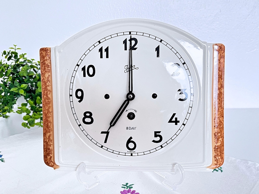 Vintage JUBA Ceramic Kitchen Wall Clock, an Art Deco Treasure From the ...
