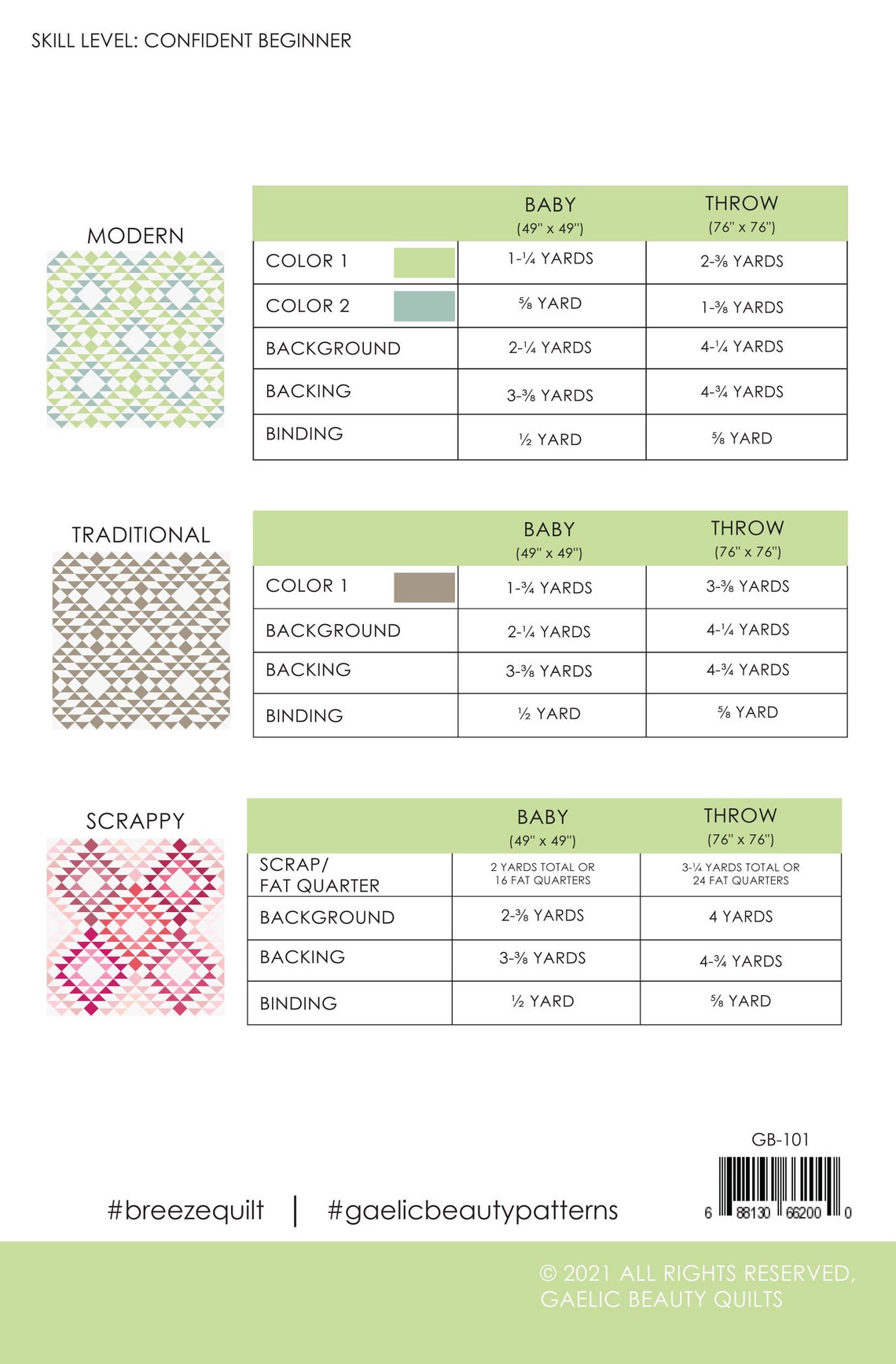 Breeze Quilt Pattern - Paper - Etsy