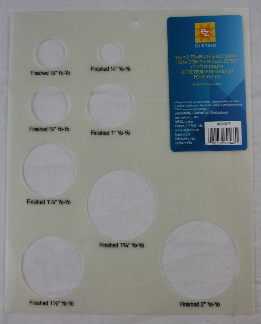EZ Quilting Small Yo-yo Template Sheet - Etsy
