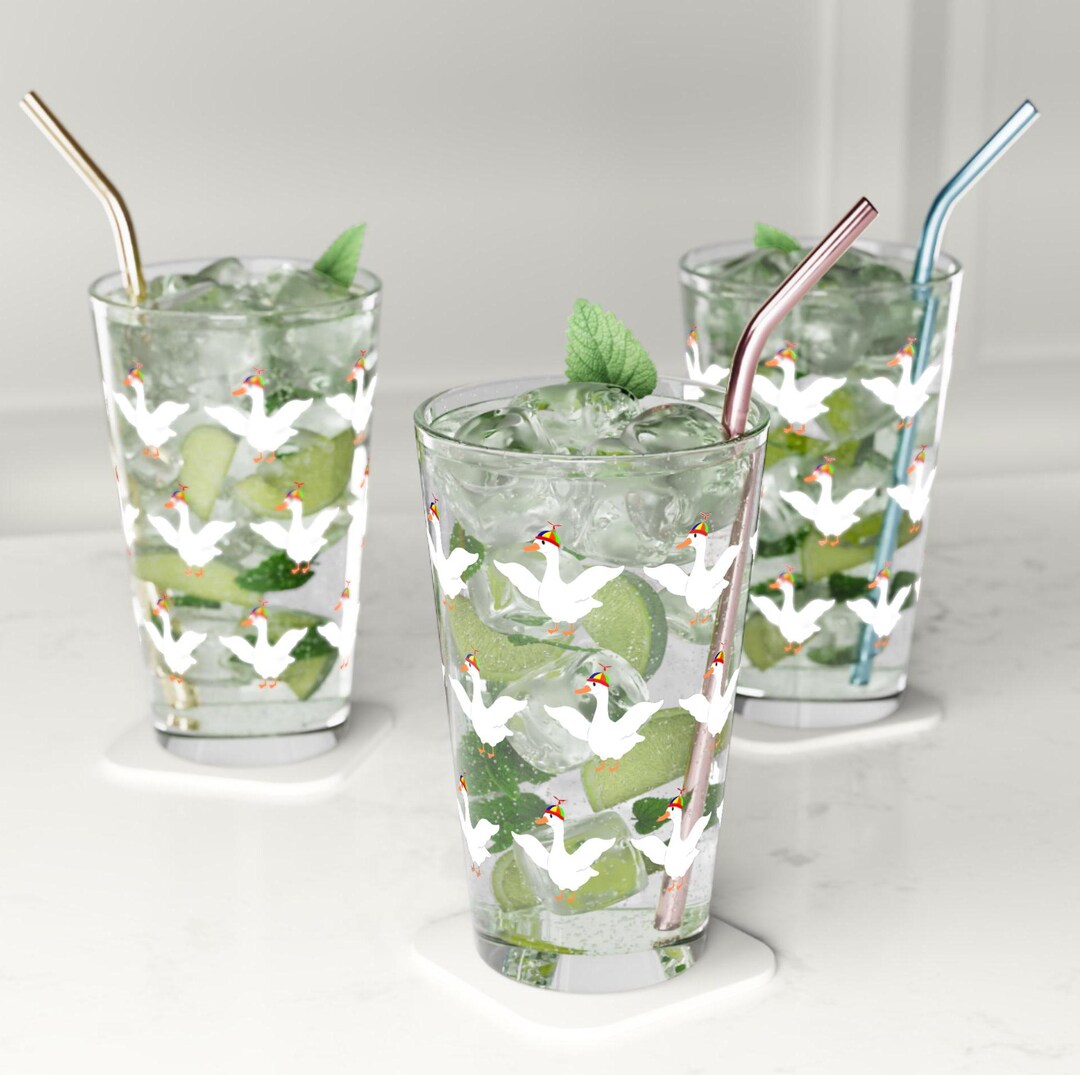 Silly Goose Drink Pint Glass, 16oz, Party Drinkware, Drinking Game ...