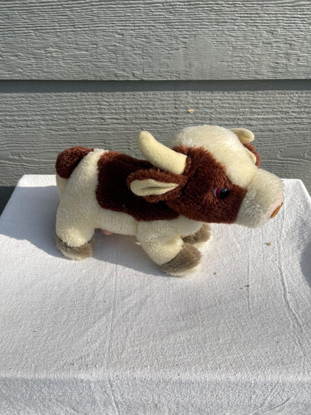Vintage 70s STUFFED COW by RUSS - Etsy