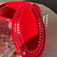 Woven Basket: Ruby Red, Lattice Design - Etsy