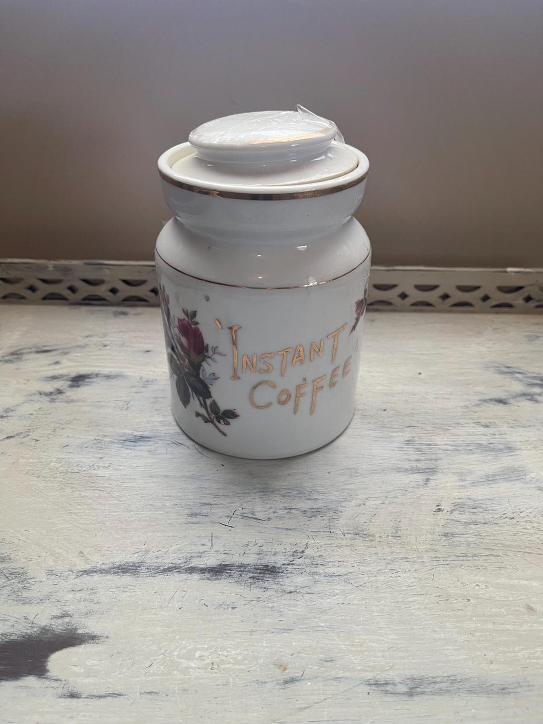 Vintage INSTANT COFFEE Container Storage Jar - Etsy