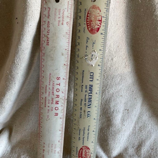 Vintage Metal Ruler - Etsy