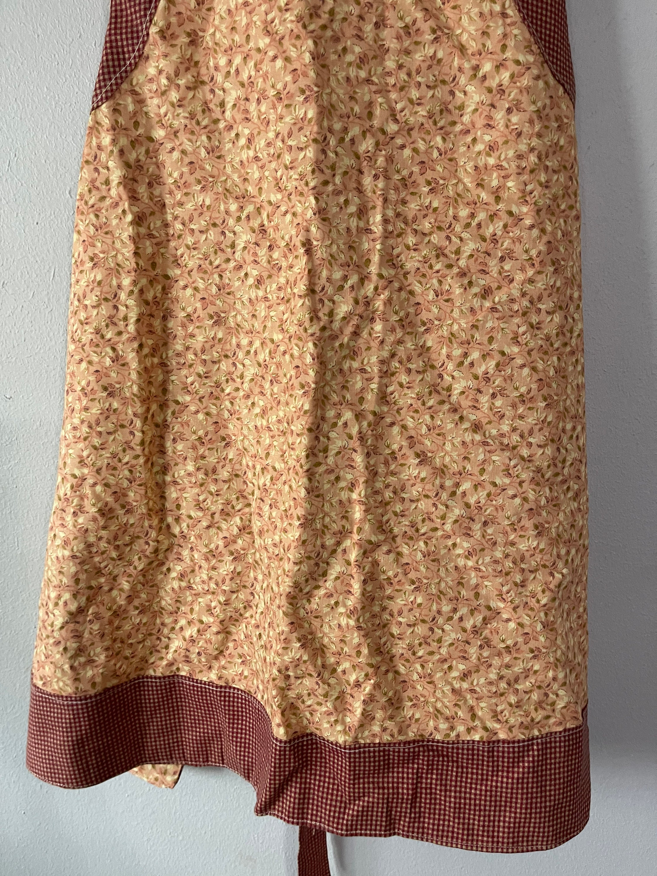 Vintage FLORAL & CHECKS Country Style Full APRON - Etsy