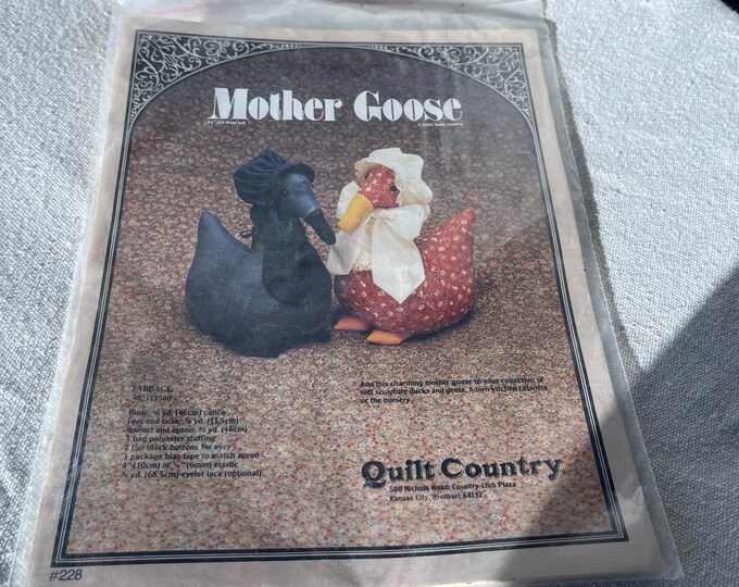 Vintage Stuffed MOTHER GOOSE PATTERN - Etsy