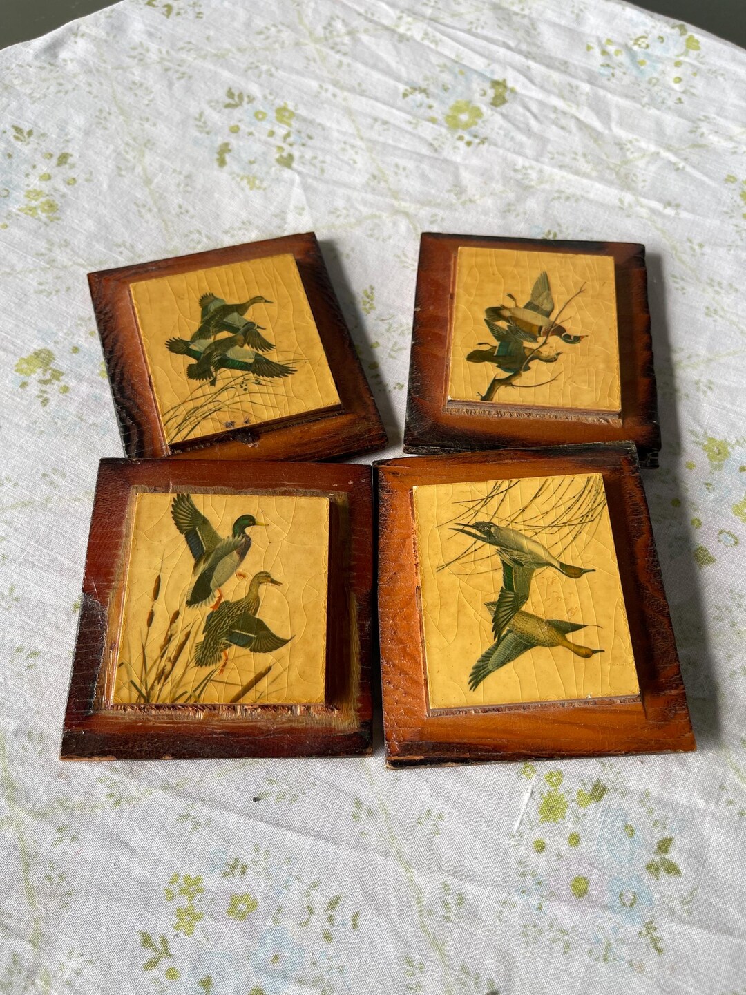 Vintage LOT of 4 Wooden DUCK Small Wall Hangings Plaques - Etsy