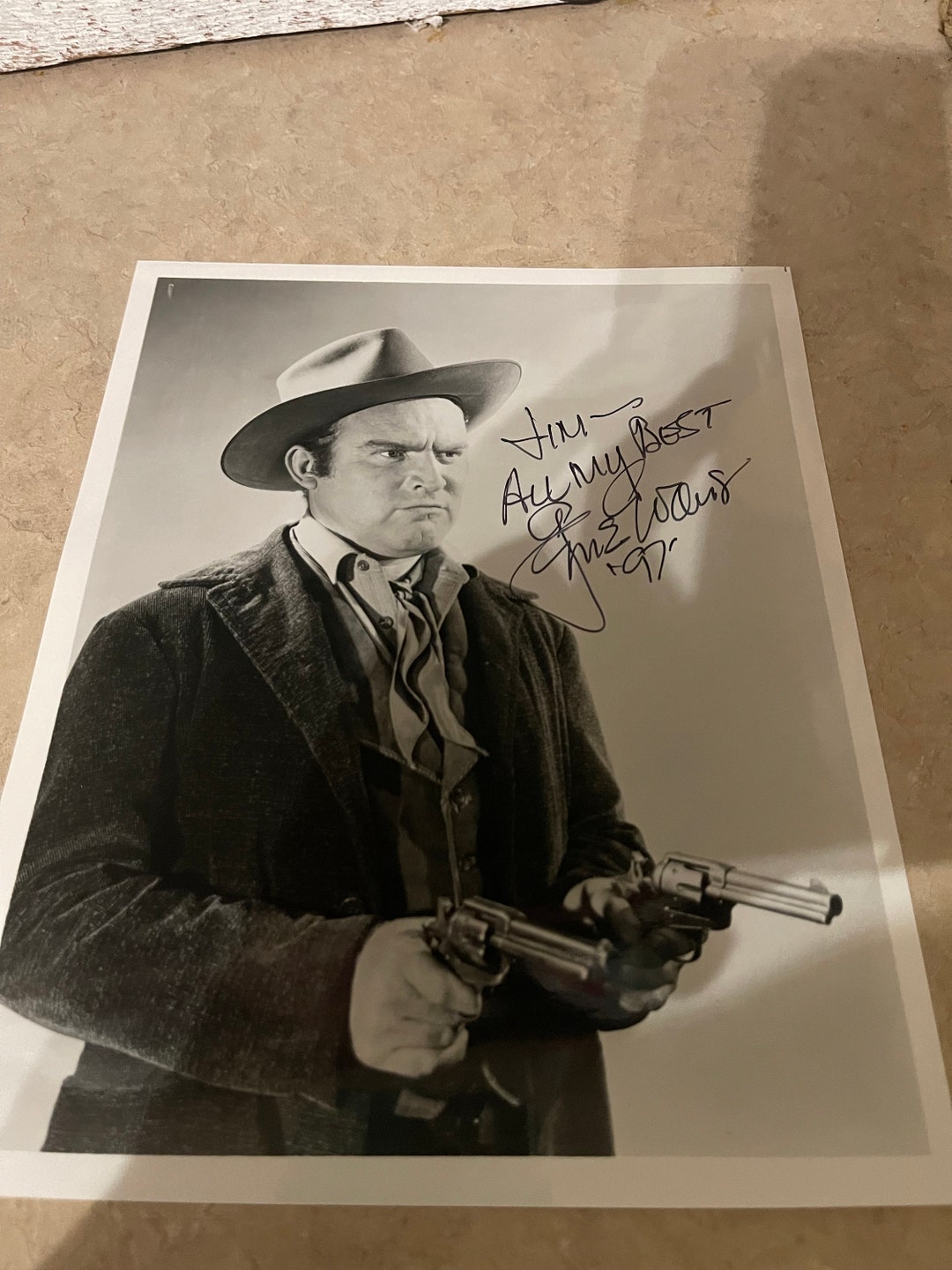 Vintage GENE EVANS Autographed Photo - Etsy
