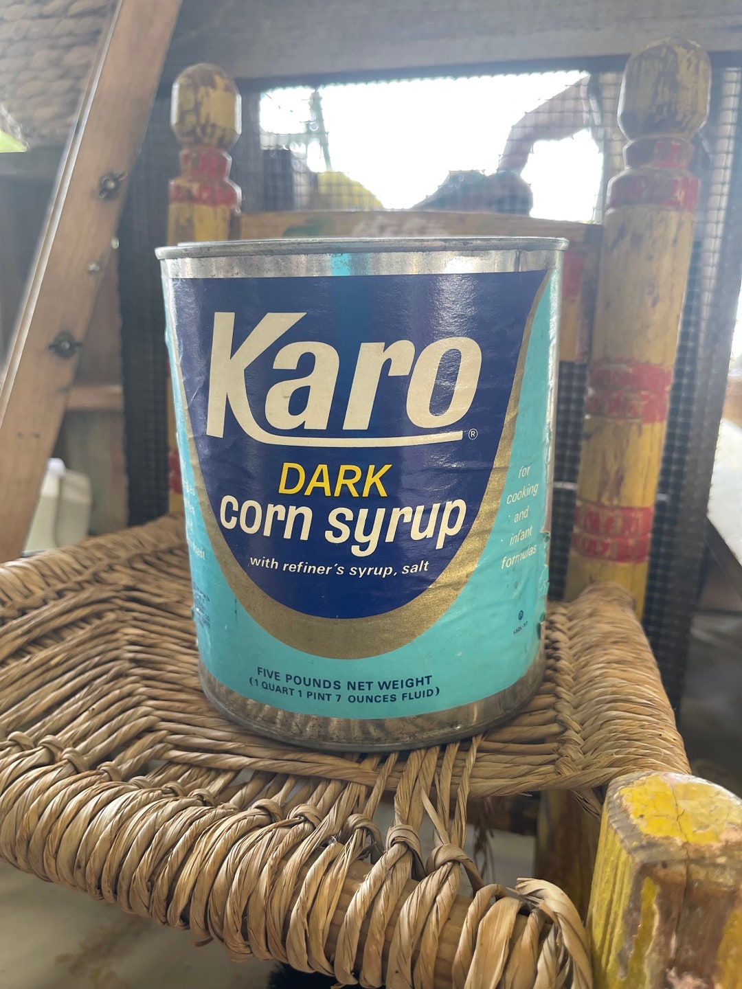 Vintage KARO Dark SYRUP Advertising Five Pound CAN - Etsy