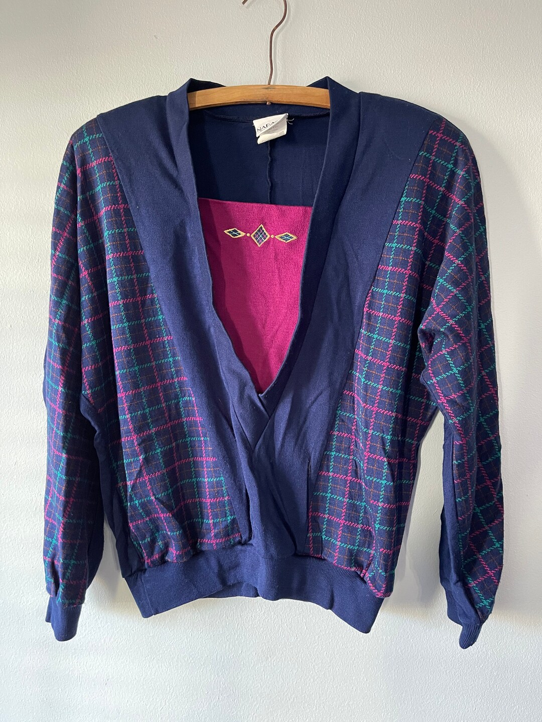 Vintage 1980s NAPA VALLEY Plaid TOP Rave Punk Medium to Large - Etsy