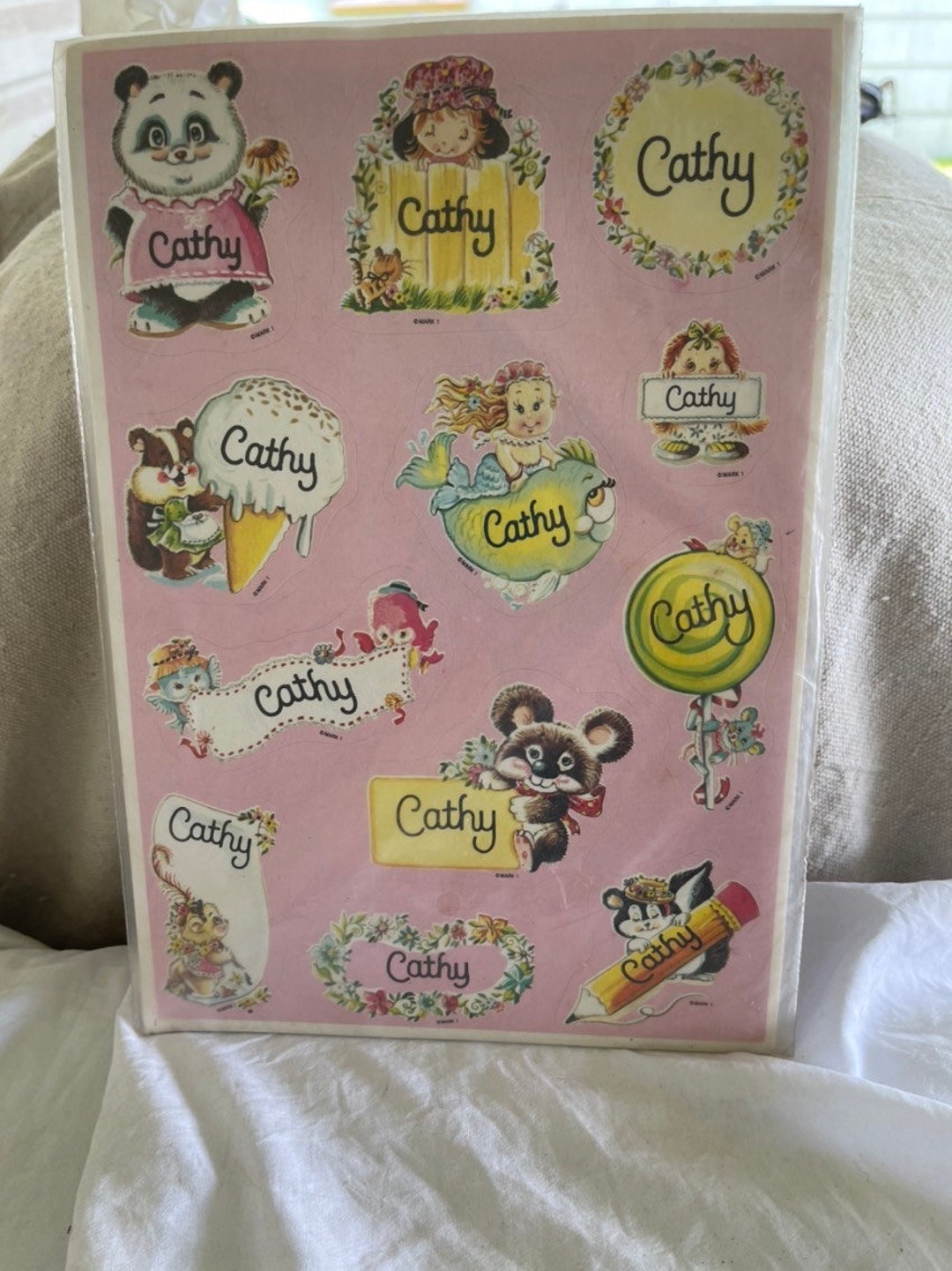 Vintage CATHY Name STICKERS New Old Stock - Etsy