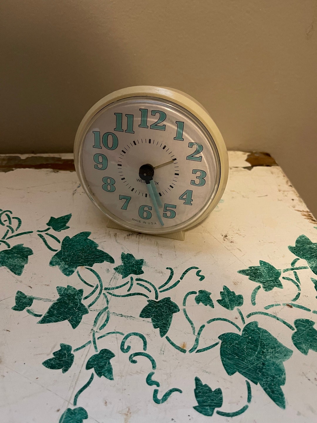 CUTE Vintage WESTCLOX Alarm CLOCK With Blue Numbers - Etsy