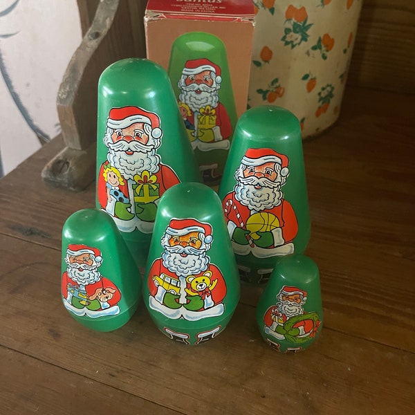 Santa Nesting Dolls - Etsy