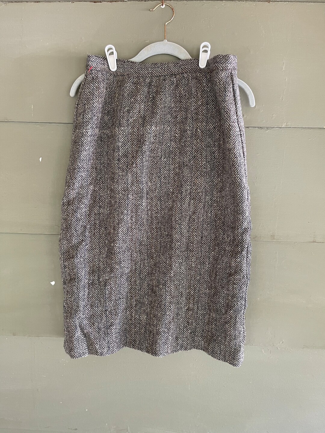 Vintage 80s SUSAN J Tweed Wool SKIRT Medium - Etsy