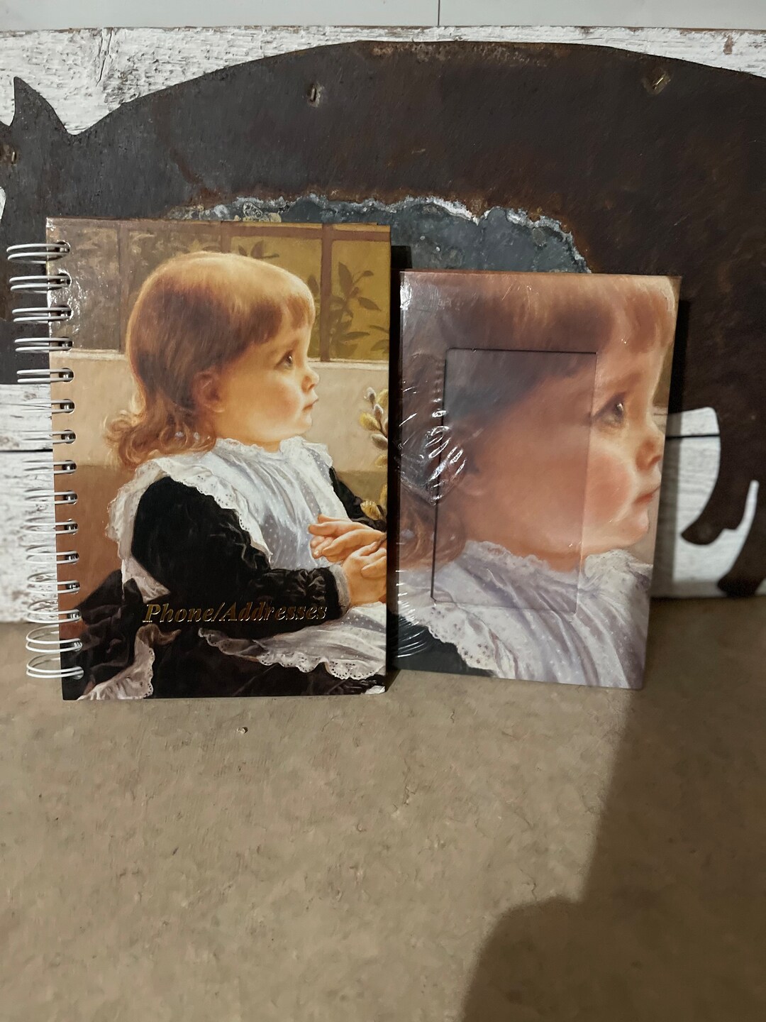 CUTE Vintage ADDRESS BOOK With Matching Frame Little Girl - Etsy