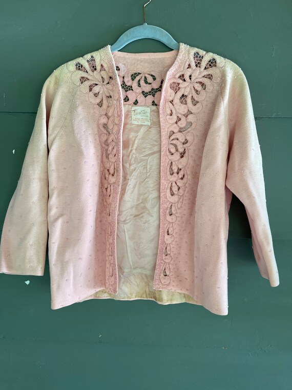 Vintage Jeri-Jo New York Gold Hand Beaded Lined Top -… - Gem