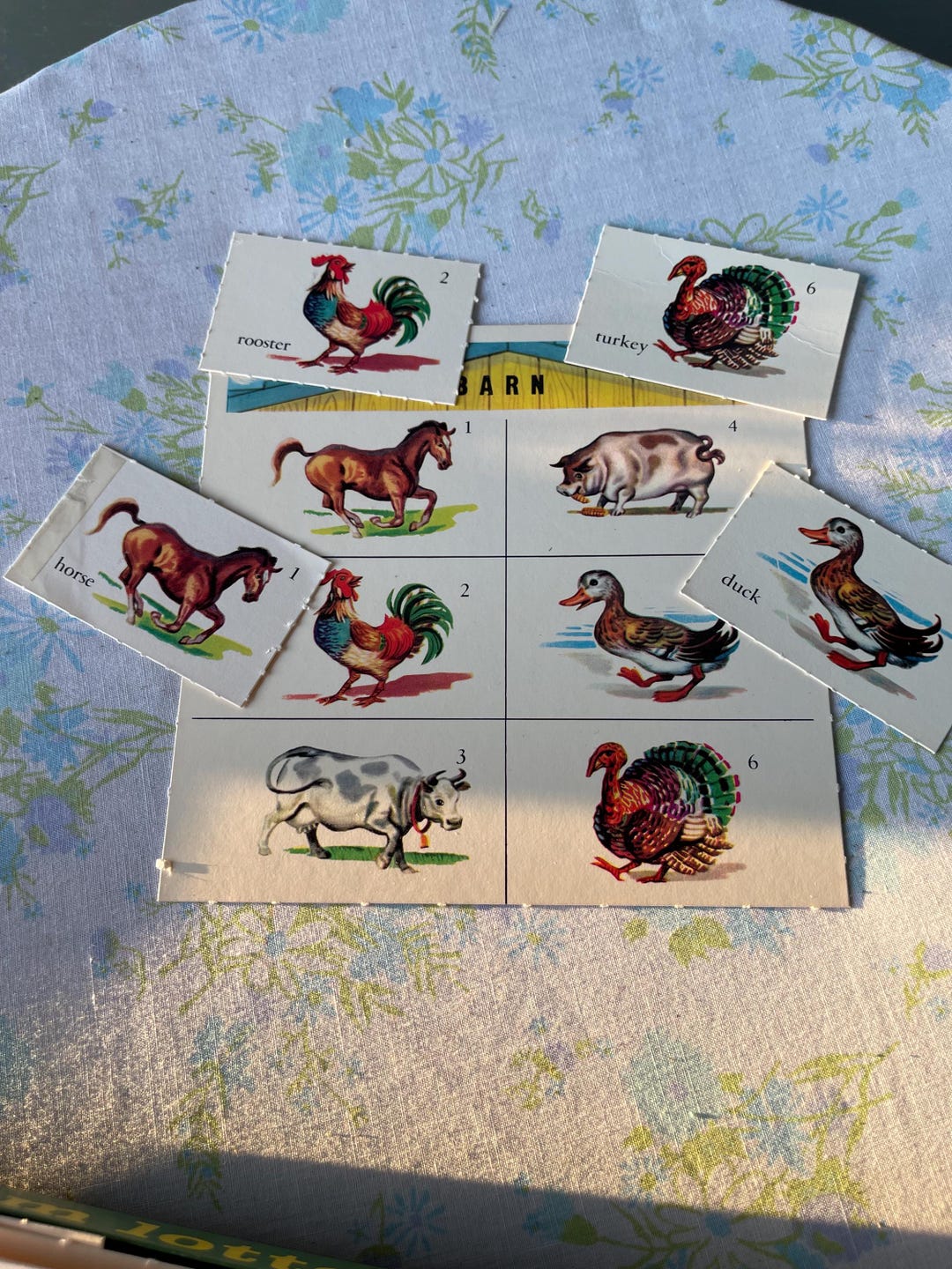 Vintage FARM ANIMALS Farm Lotto Game Pieces - Etsy