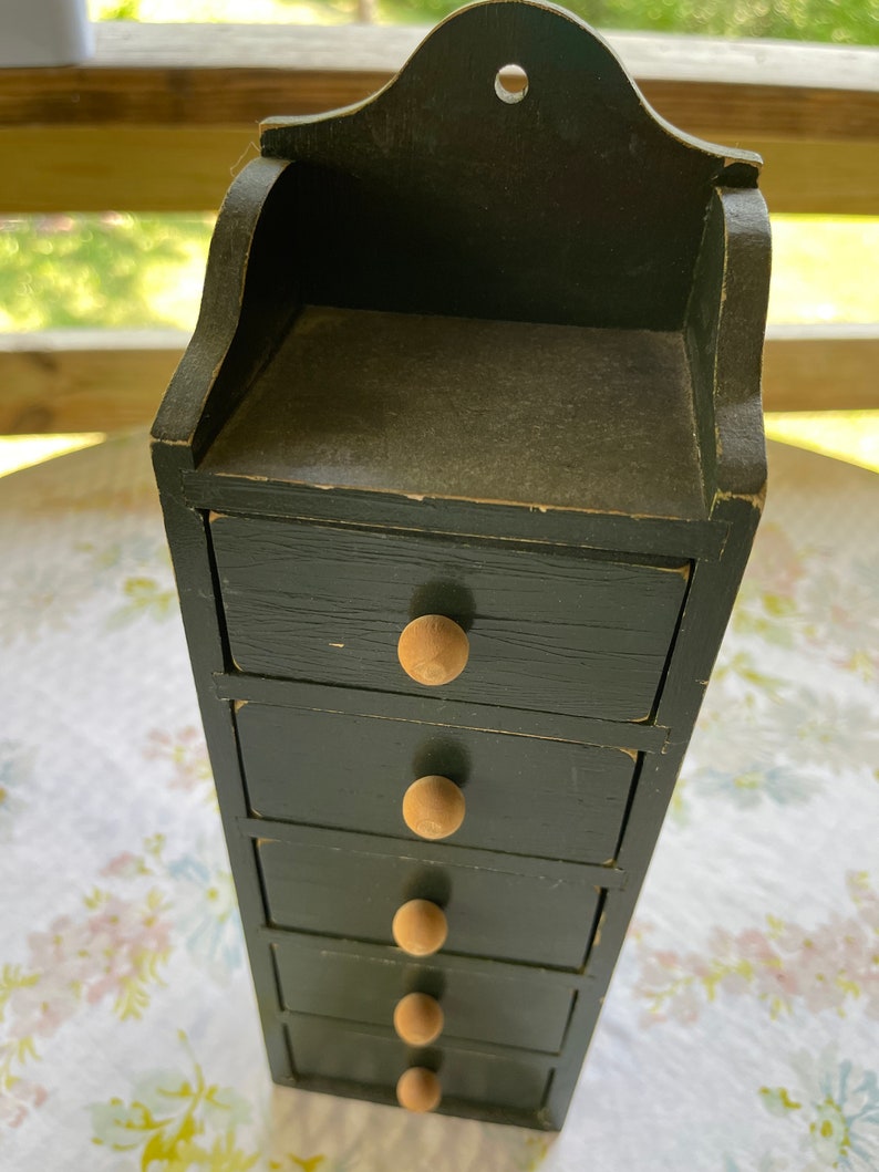 Vintage PRIMITIVE Green Wooden SPICE RACK Primitive Kitchen - Etsy