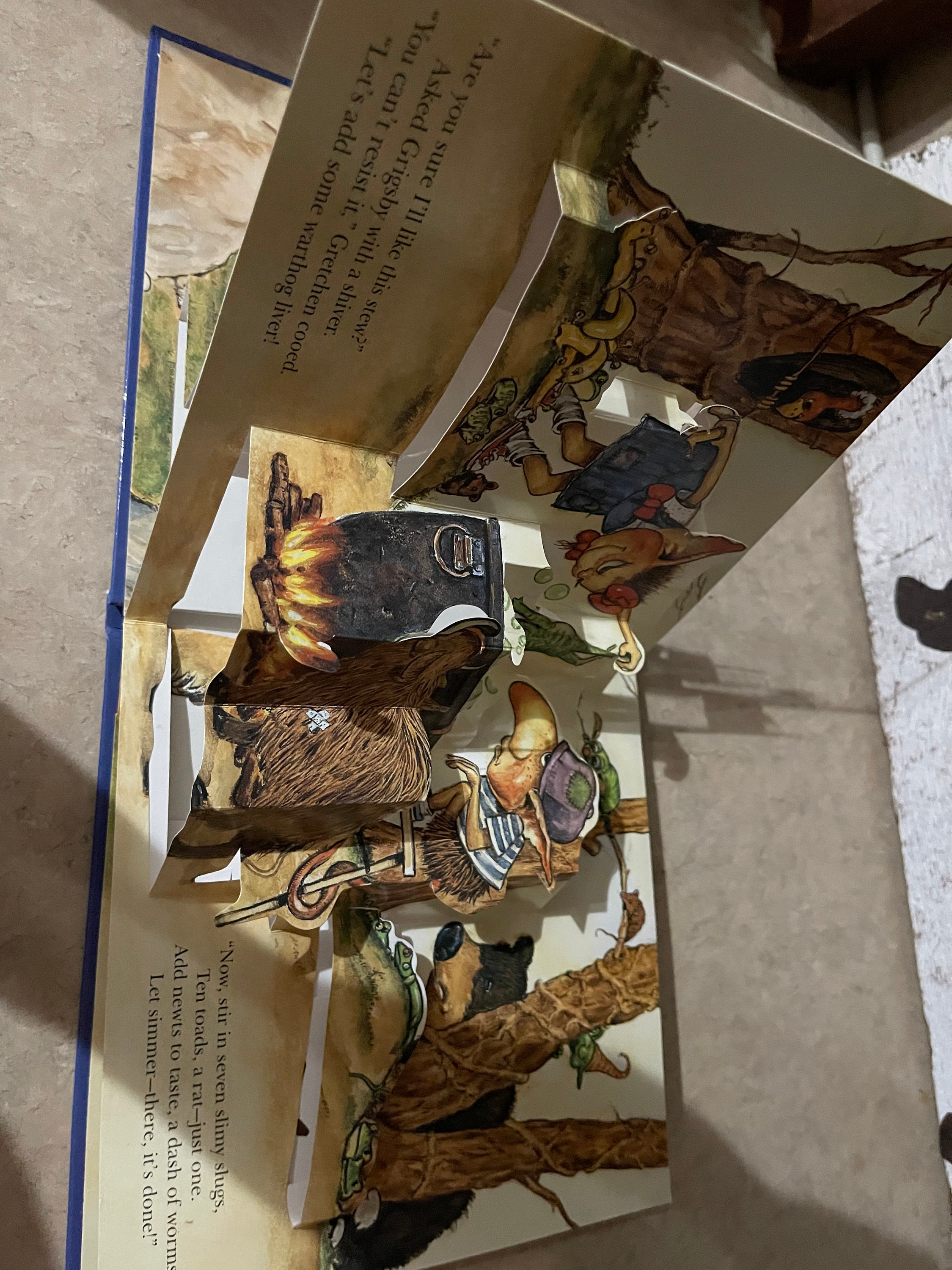 Vintage CHILDREN 90s Book A Monster Pop up Gruesome Stew - Etsy