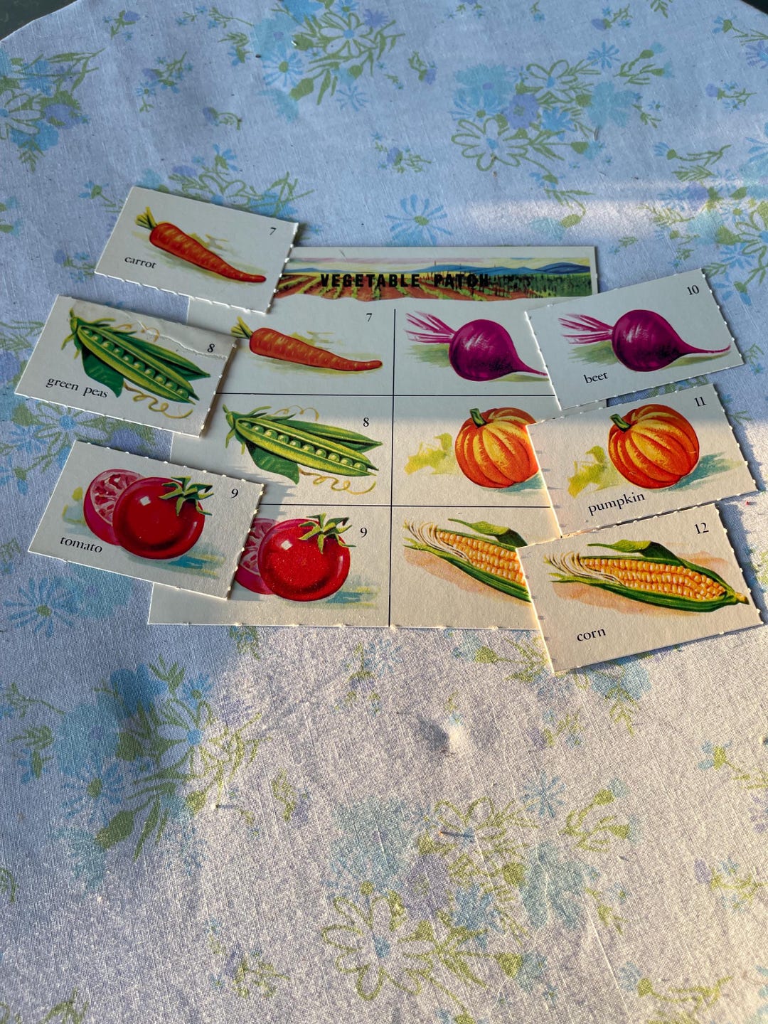 Vintage VEGETABLE Garden Game Pieces From FARM LOTTO Scrapbooking - Etsy