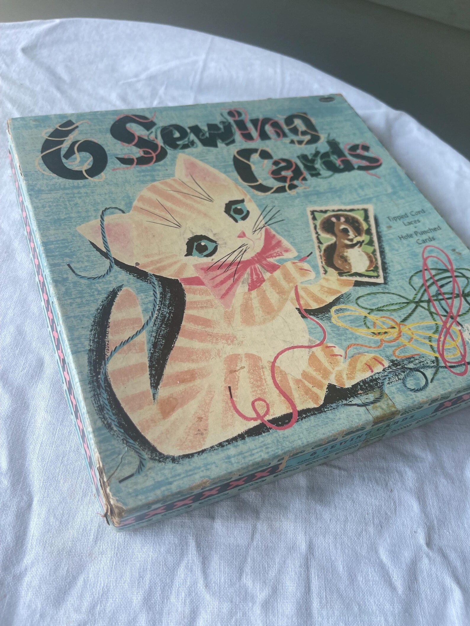 Vintage SEWING Cards CAT & DOG in Box Crafts Sewing Hole Punch Cards - Etsy