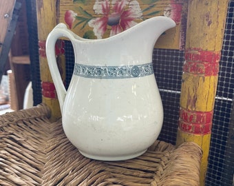 Vintage Maddock Royal Vitreous England Ironstone White Pitcher - Etsy