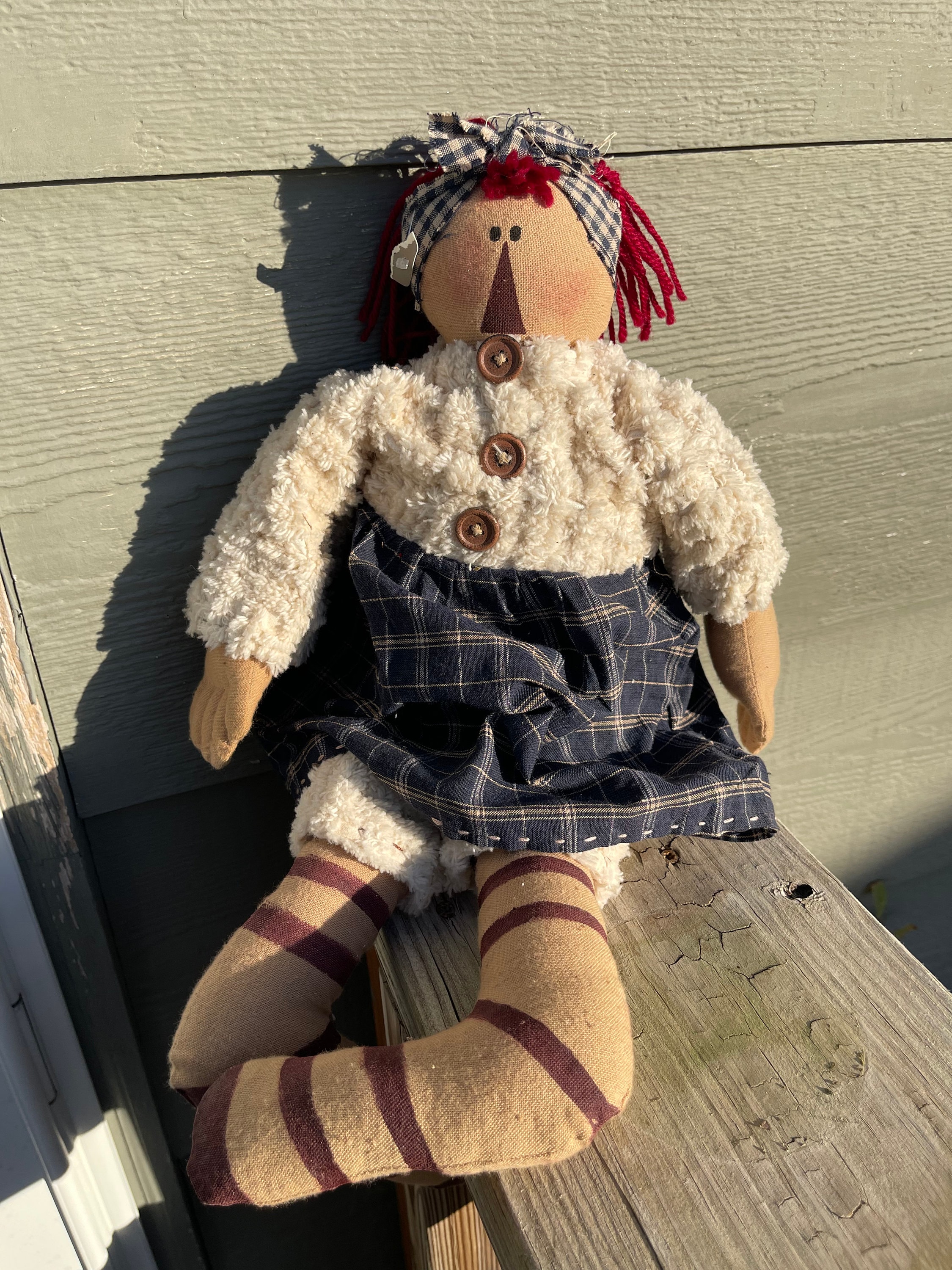 Vintage PRIMITIVE Raggedy RAG DOLL - Etsy