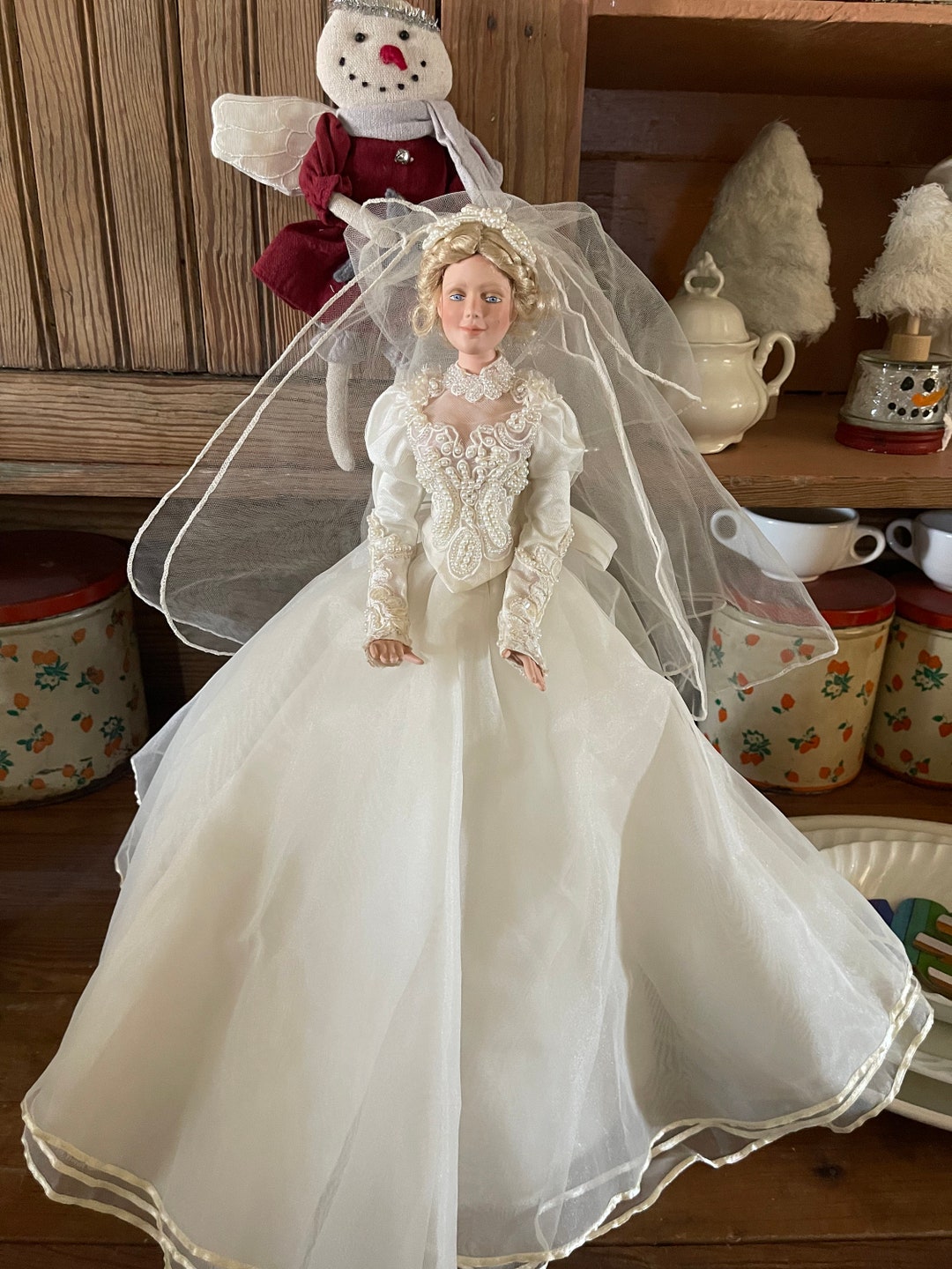 Gorgeous Vintage 90s ASHTON Drake Porcelain BRIDE DOLL - Etsy