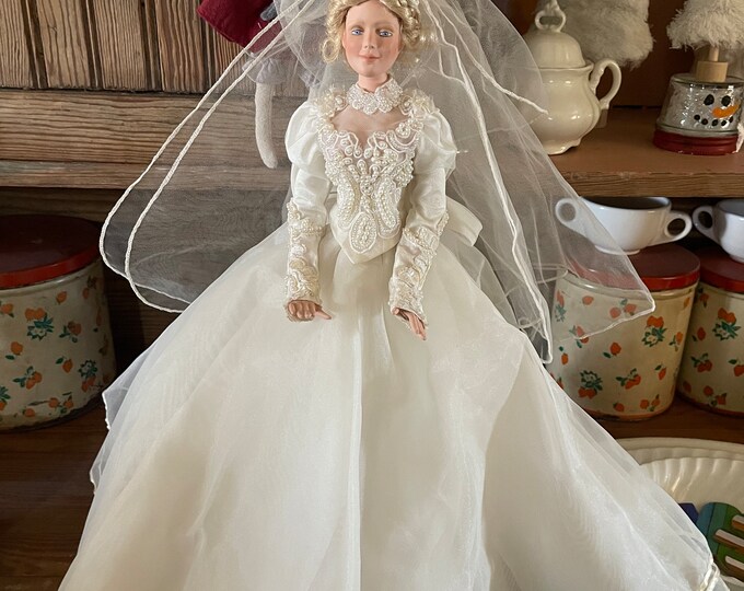 Gorgeous Vintage 90s ASHTON Drake Porcelain BRIDE DOLL - Etsy