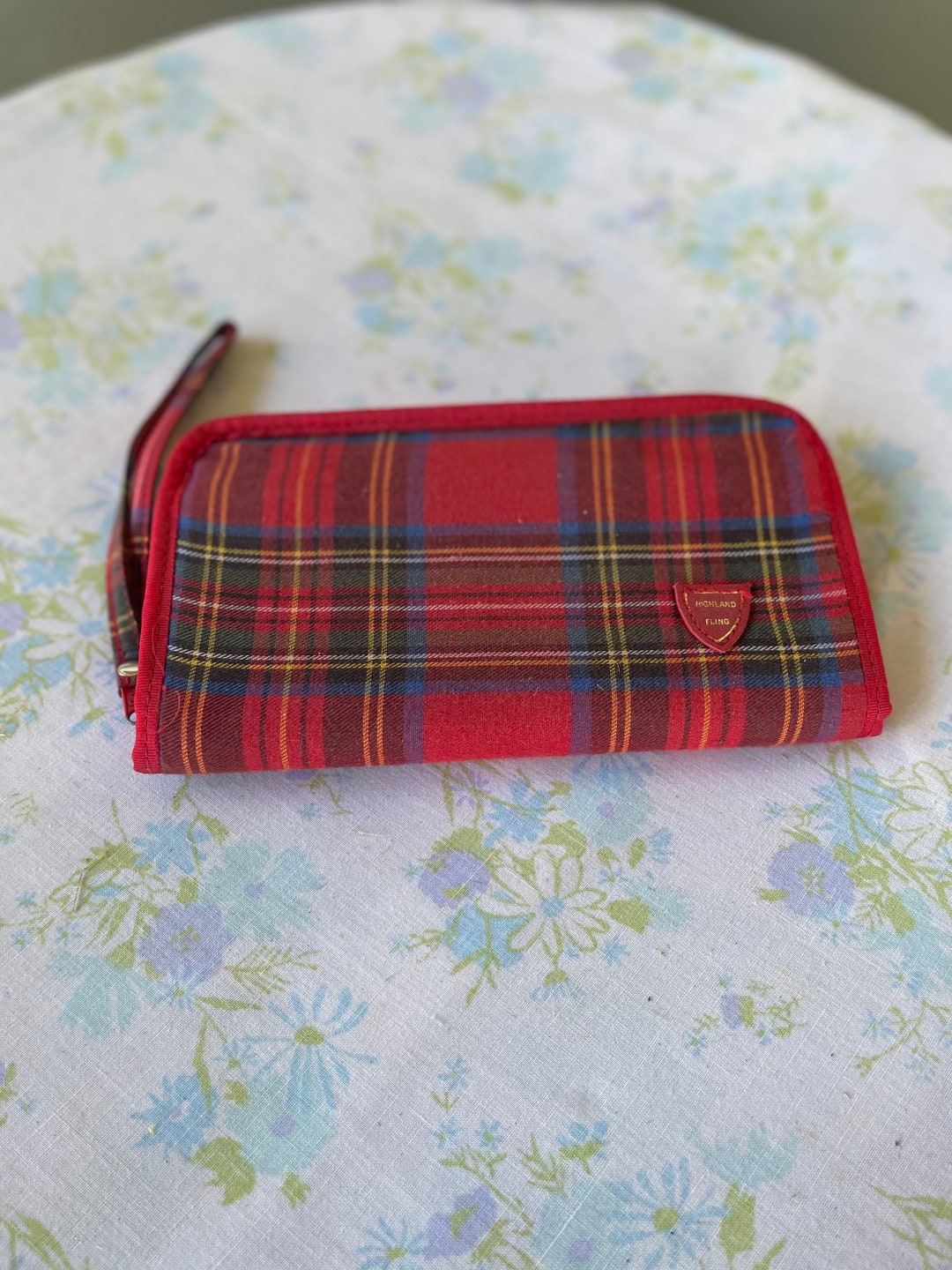 CUTE Vintage TARTAN PLAID Zip Wallet - Etsy