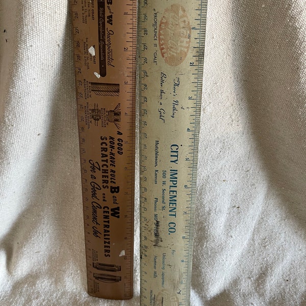 Vintage Metal Ruler - Etsy