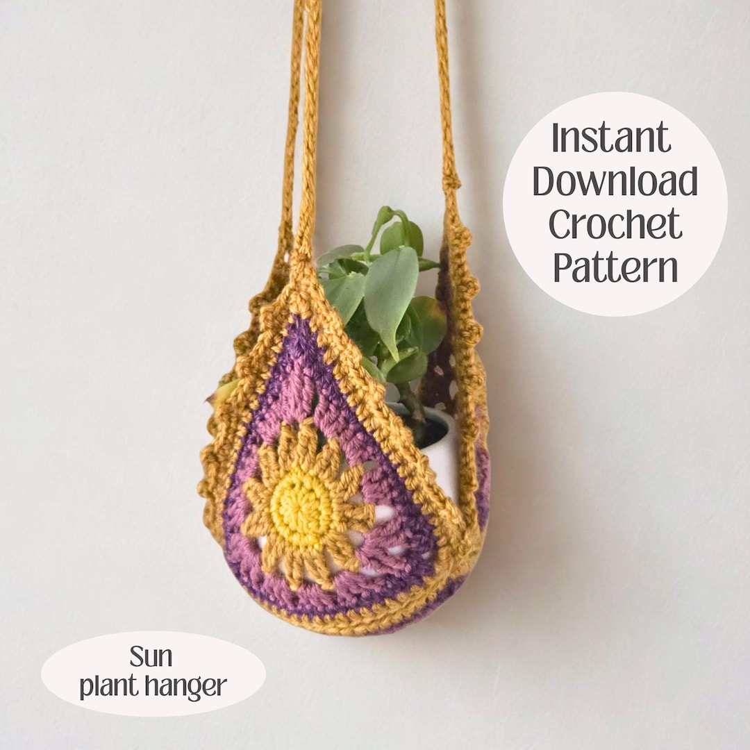 Crochet Plant Hang — Plant Pot Crochet Pattern | Sun Crochet Pattern ...
