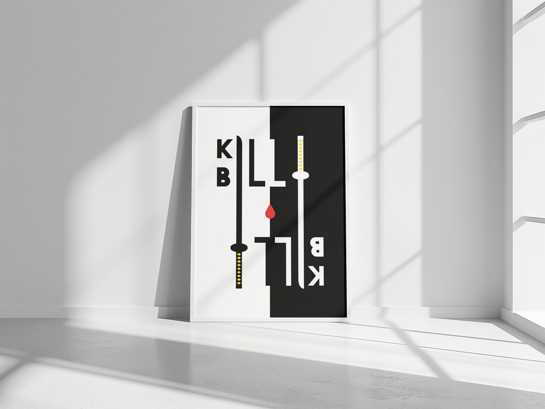Kill Bill, Black and White, Color Block, Minimalist, Tarantino, Movie ...