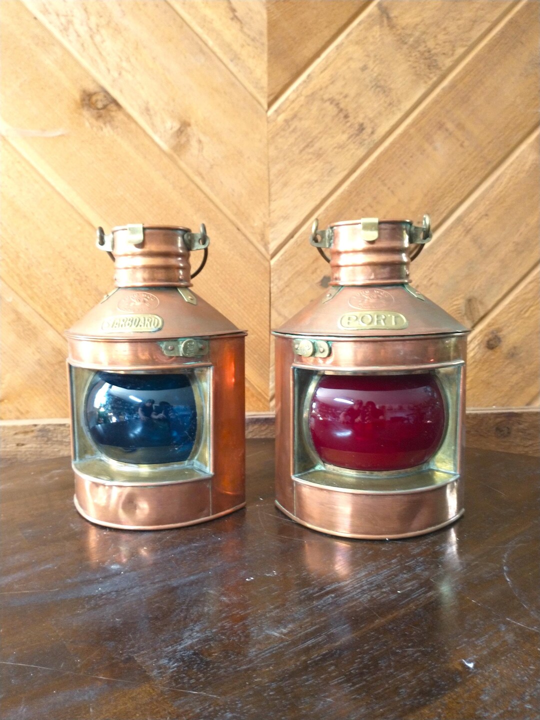 Copper/brass Ship Navigation Lamps by Tung Woo - Etsy