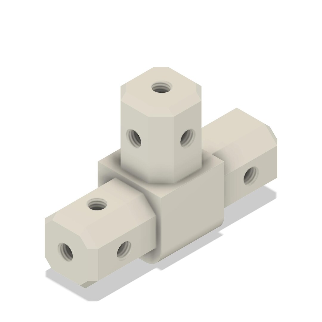 3-way Connector, T-shaped Connector, 3d Printed Plastic Connector, 3 ...
