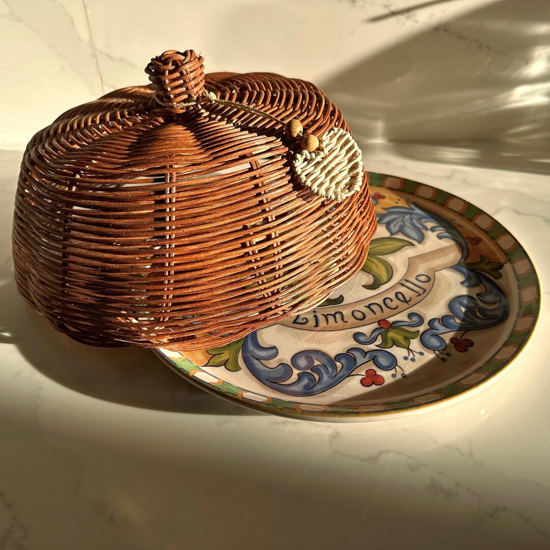 Rattan Cake Cover, Food Protective Cover, Rattan Cake Dome Lid, Cake ...
