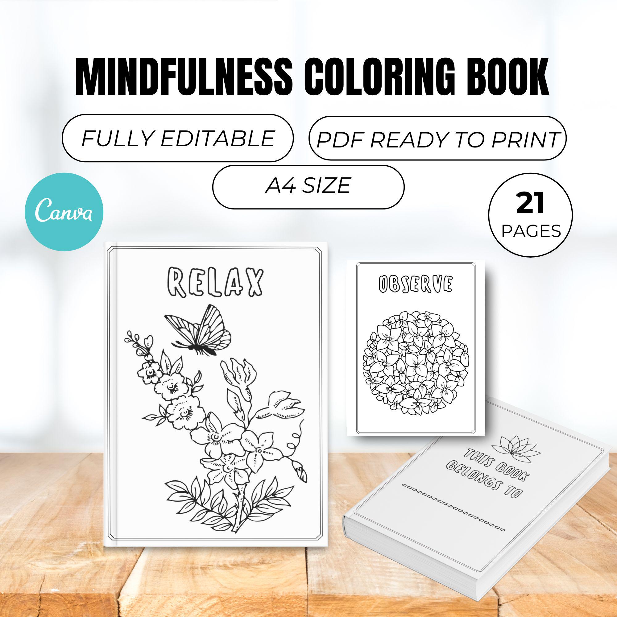 Mental Health Coloring Book Kids and Adult Coloring Book Simple ...