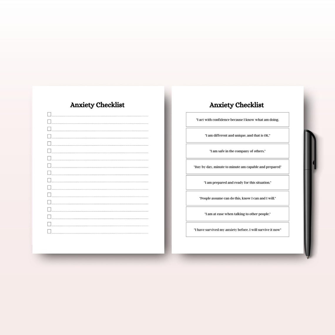 Anxiety Tracker Printable Template, Track Daily Anxiety Levels, Anxiety ...