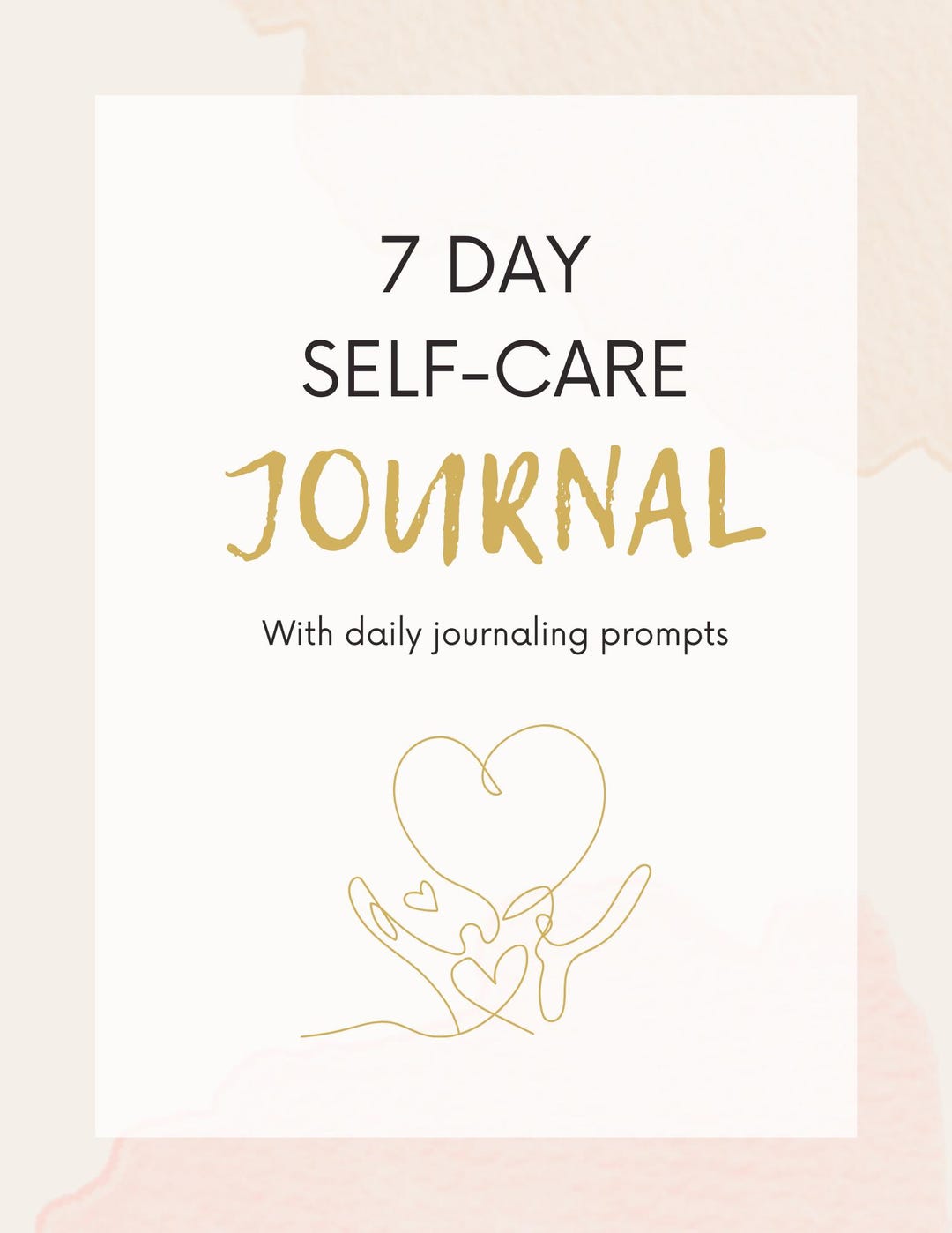 7 Day Self Care Journal - Etsy