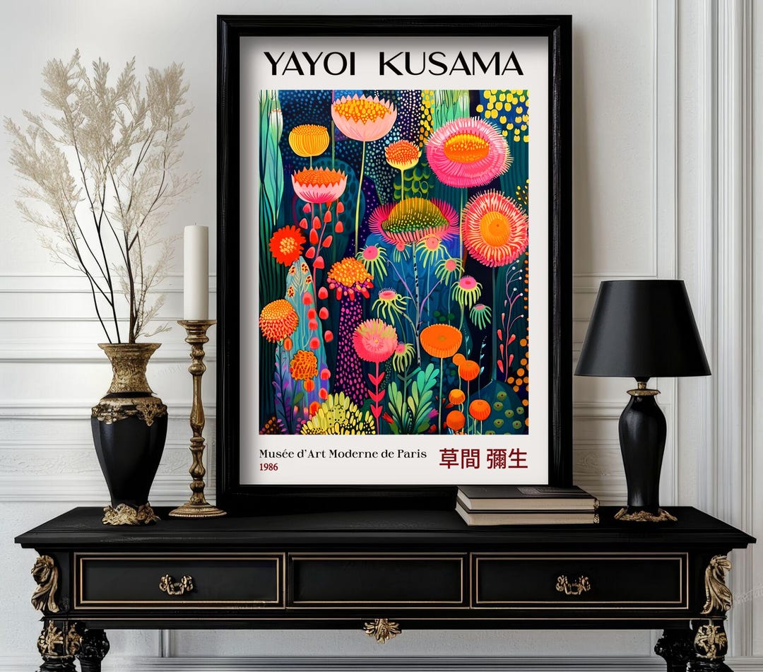 Yayoi Kusama Print, Yayoi Kusama Exhibition Print, High Quality Poster ...