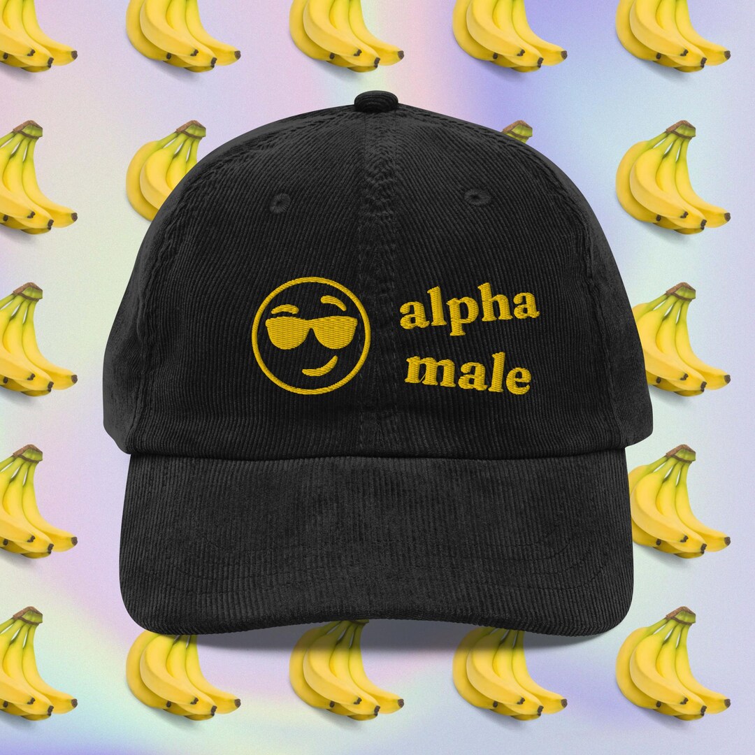Alpha Male Embroidered Vintage Corduroy Cap, 100% Cotton. Dad Hat, Meme ...