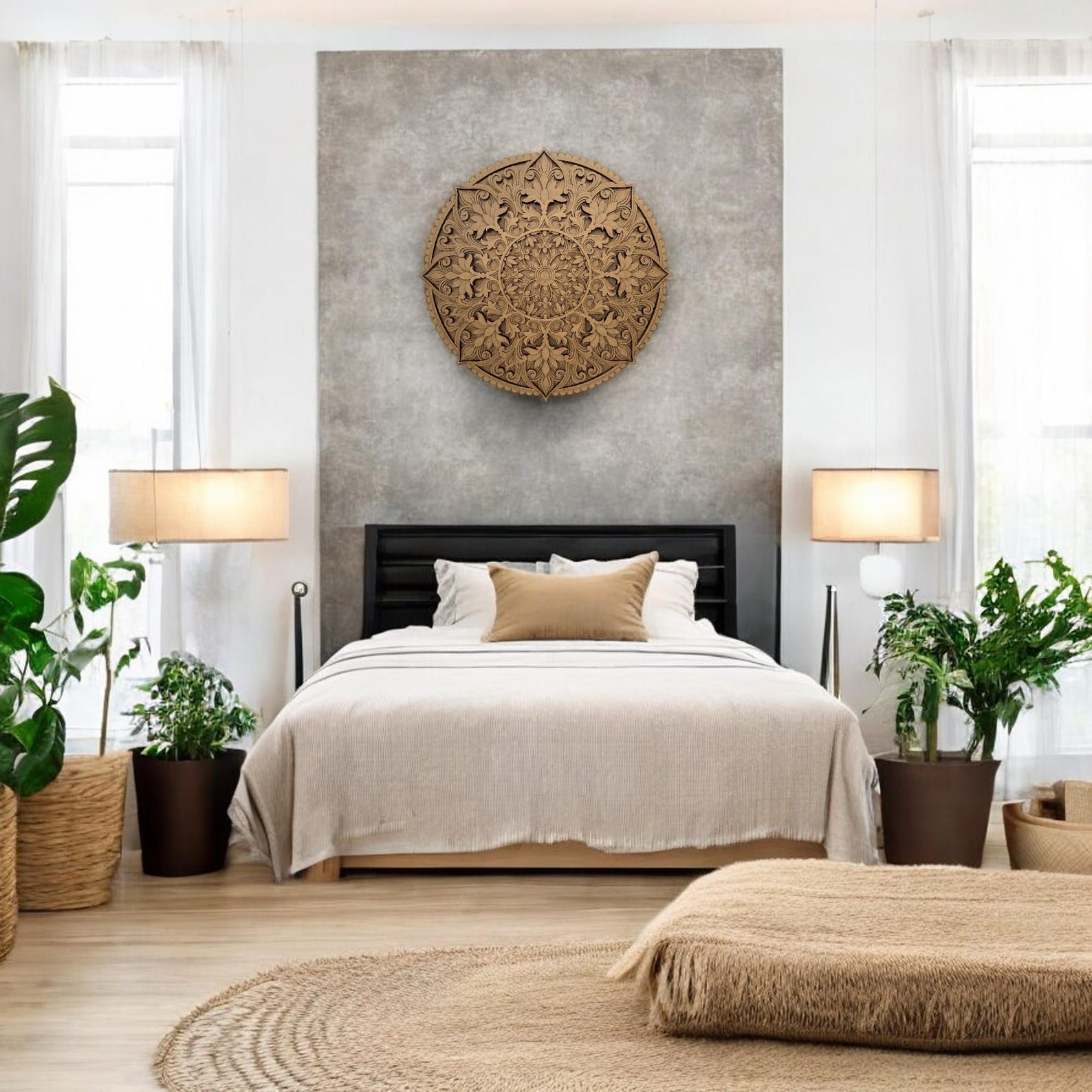 MANDALA WOOD Wall Decor, Sacred Geometry Art, Living Room Decor ...