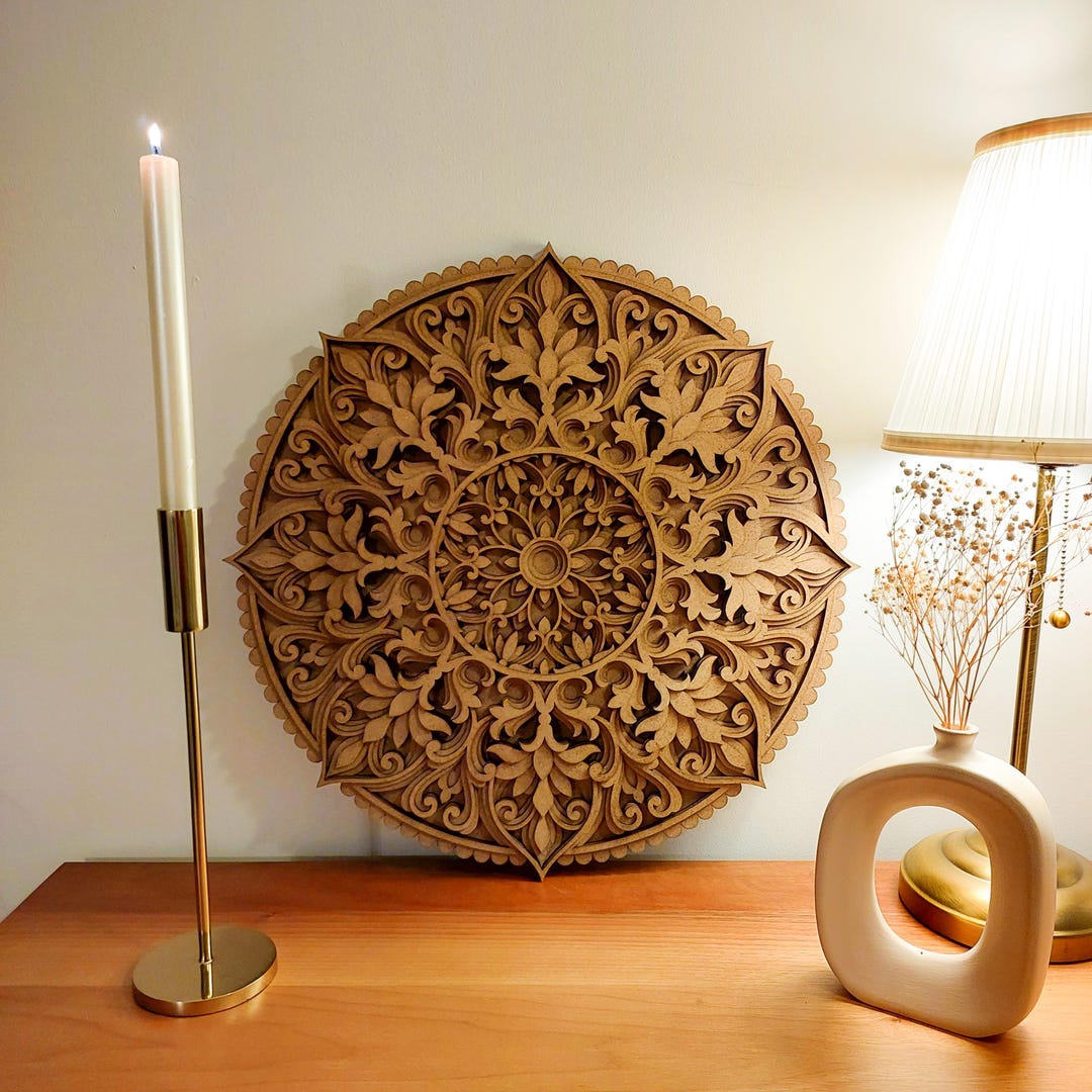 MANDALA WOOD Wall Decor, Sacred Geometry Art, Living Room Decor ...