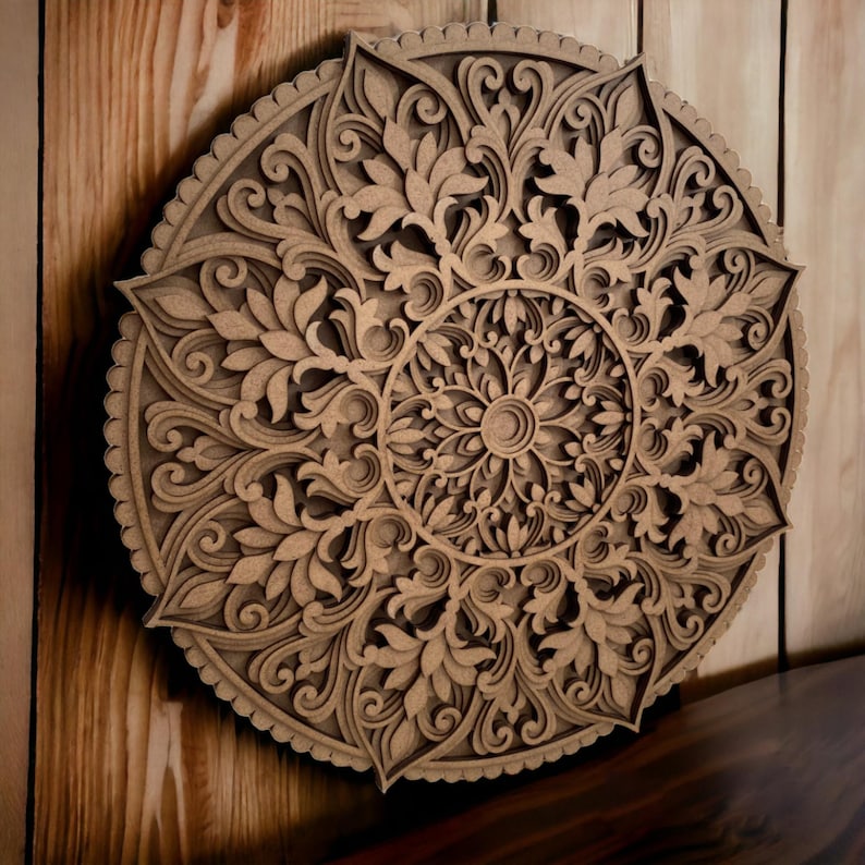 MANDALA WOOD Wall Decor, Sacred Geometry Art, Living Room Decor ...